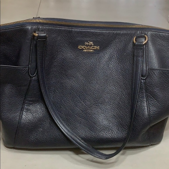 Coach | Bags | Coach Navy Blue Medium Shoulder Bag | Poshmark